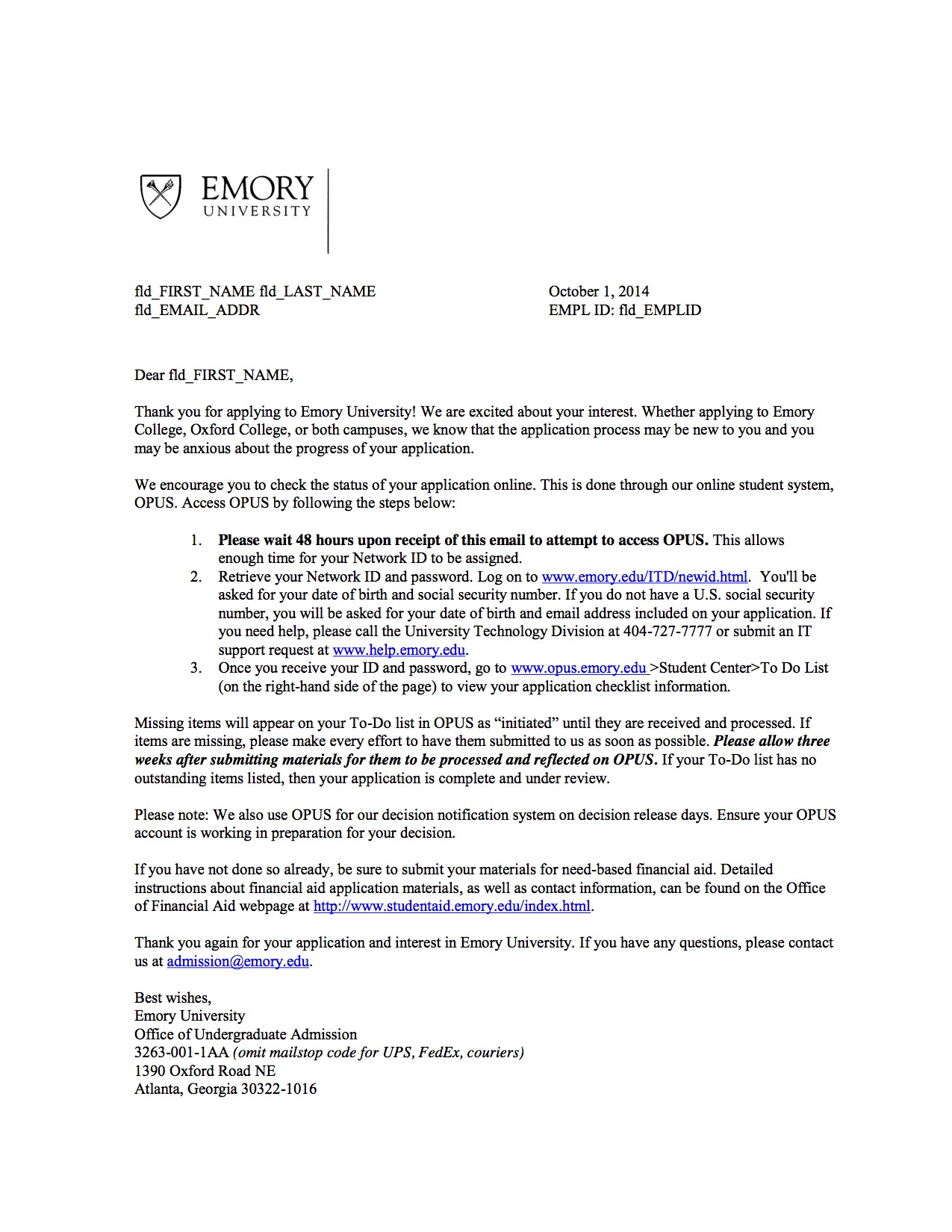 Semester Deferment Letter Sample